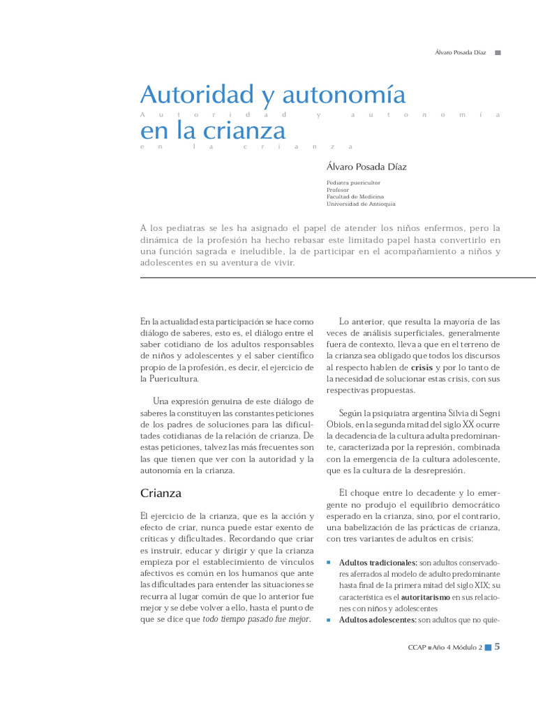 Autoridad y Autonomía en La Crianza | PDF | Autonomía | Comportamiento