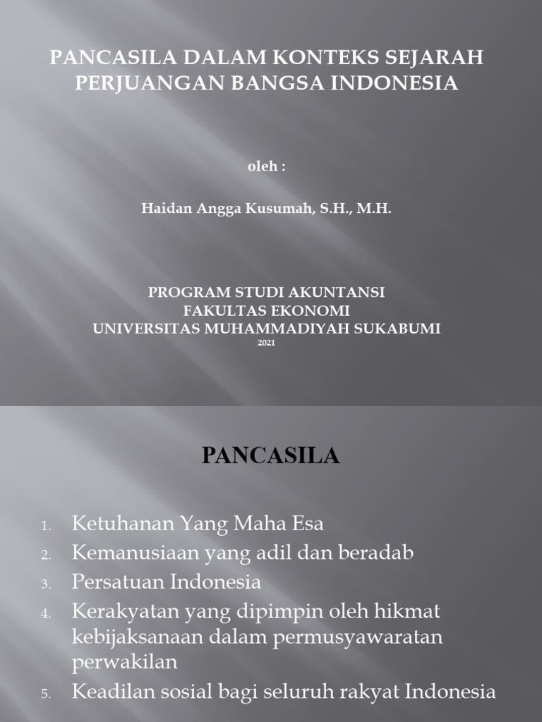 Pancasila Dalam Konteks Sejarah Bangsa Indonesiapptx 1633674050 | PDF ...