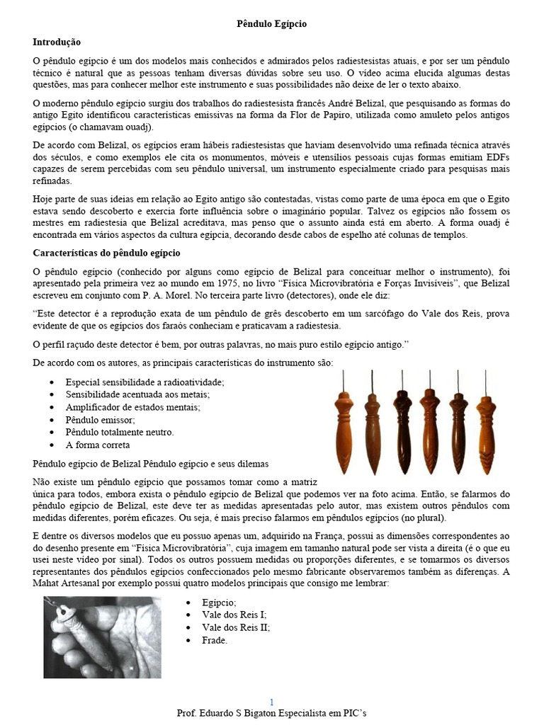 Pendulo Egipcio Bula | PDF | Antigo Egito | Egito