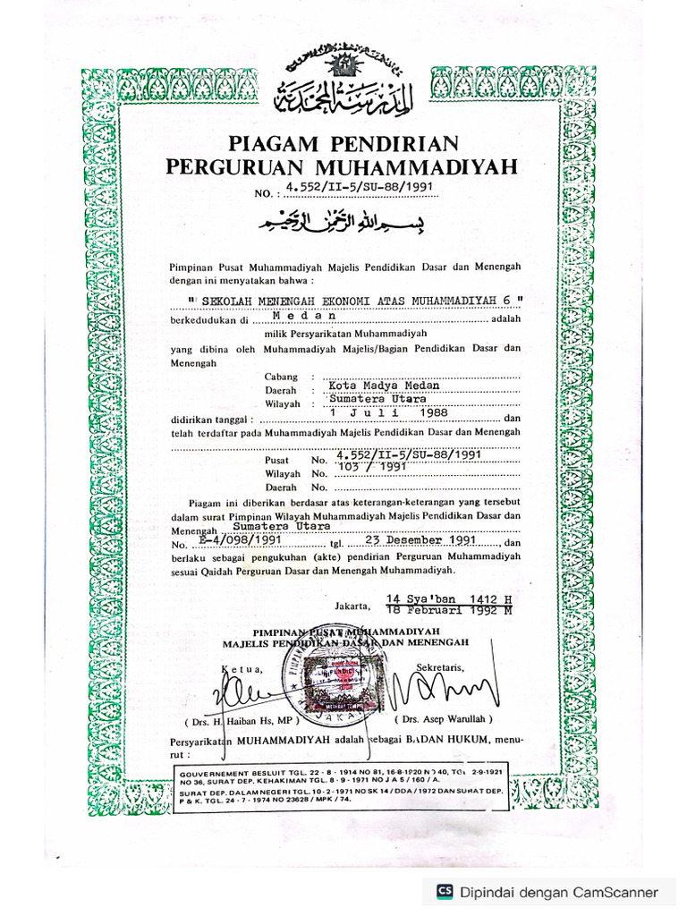 Akte Pendirian | PDF