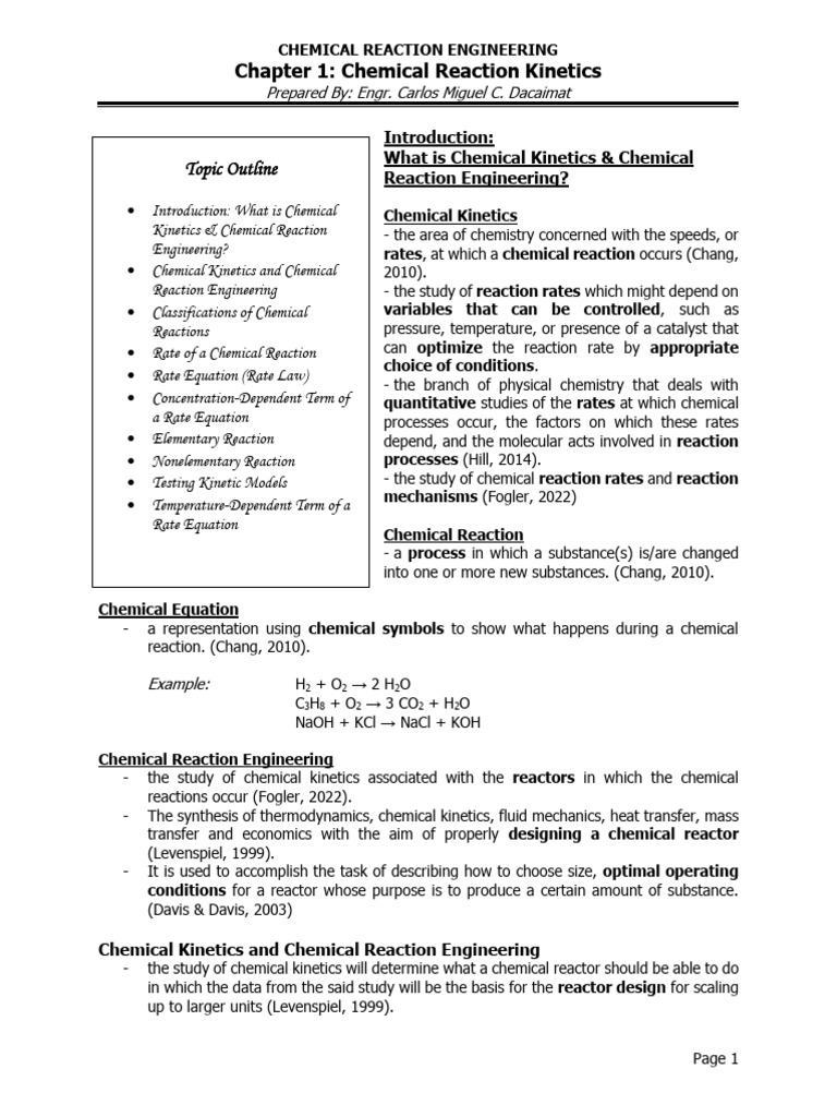 Chemical Reaction Kinetics | PDF | Reaction Rate | Chemical Reactions