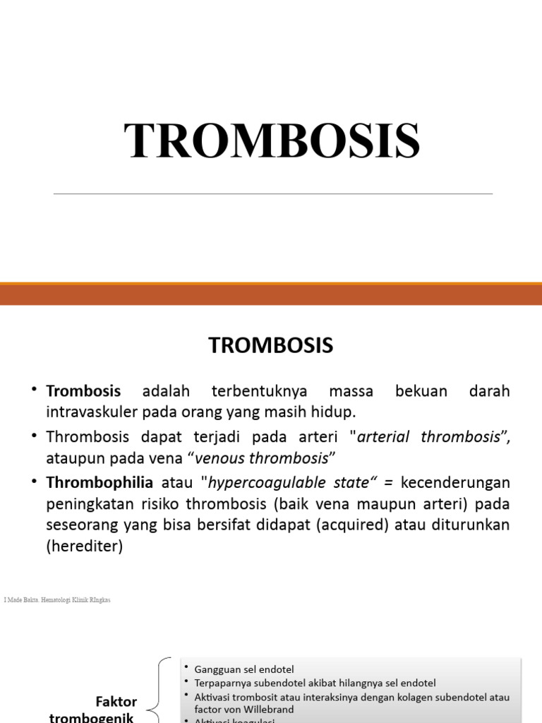 Trombosis | PDF
