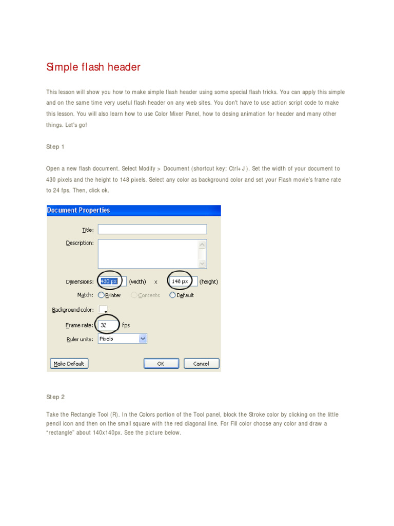 Simple Flash Header | PDF | Adobe Flash | Icon (Computing)
