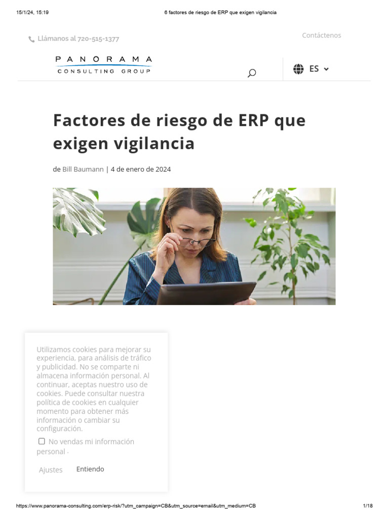 6 Factores de Riesgo de ERP Que Exigen Vigilancia | Descargar gratis PDF | Planificación de ...