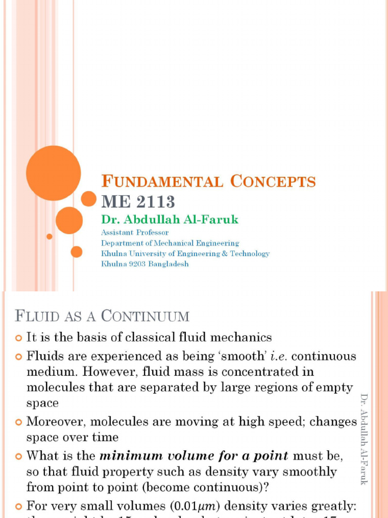 Lec 3 - 4 Fluid Mechanics - Fundmental Concepts | PDF