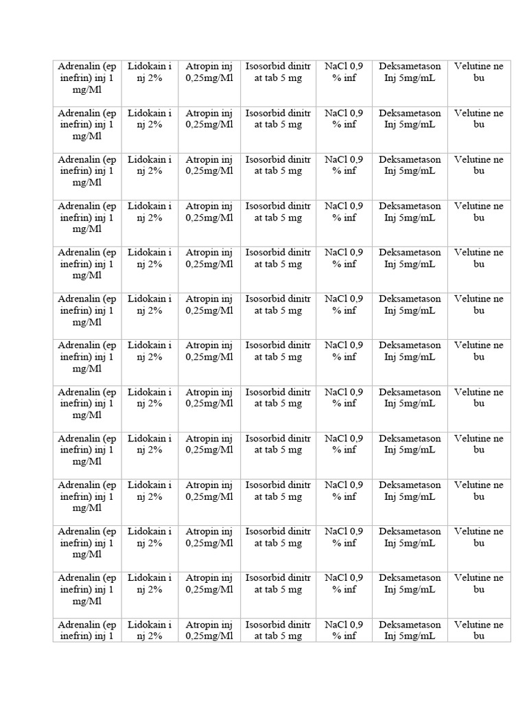 Essential Medications List for Injection | PDF | Cooking, Food & Wine ...