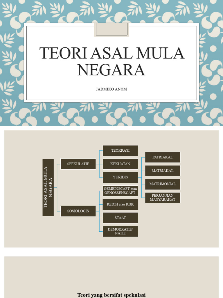 Teori Asal Mula Negara | PDF