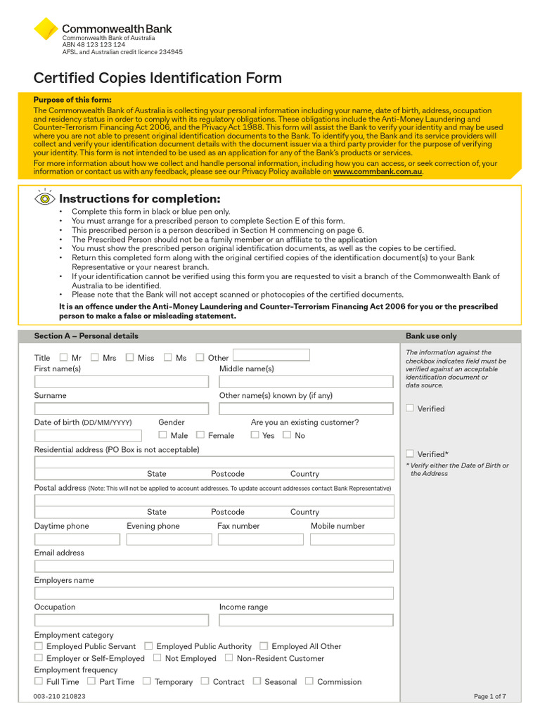 Certified Copies Identification Form | PDF | Identity Document | Notary ... Certified Copies Identification Form | PDF | Identity Document | Notary ...