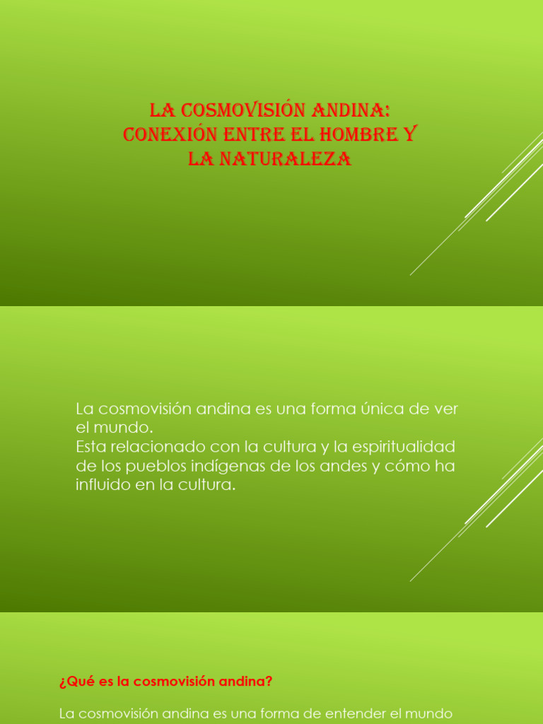 Cosmovisión Andina: Conexión y Cultura | PDF