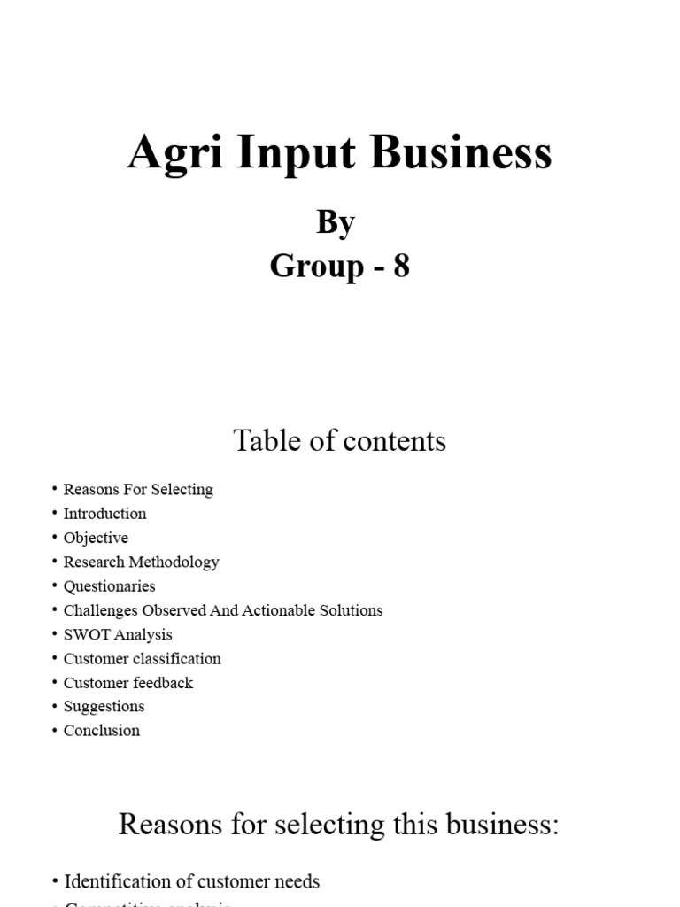 Market Research - Ocp - g8 | PDF | Supply Chain | Agriculture