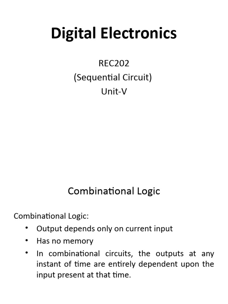 Digital Electronics Unit V | PDF | Electronic Circuits | Logic Gate