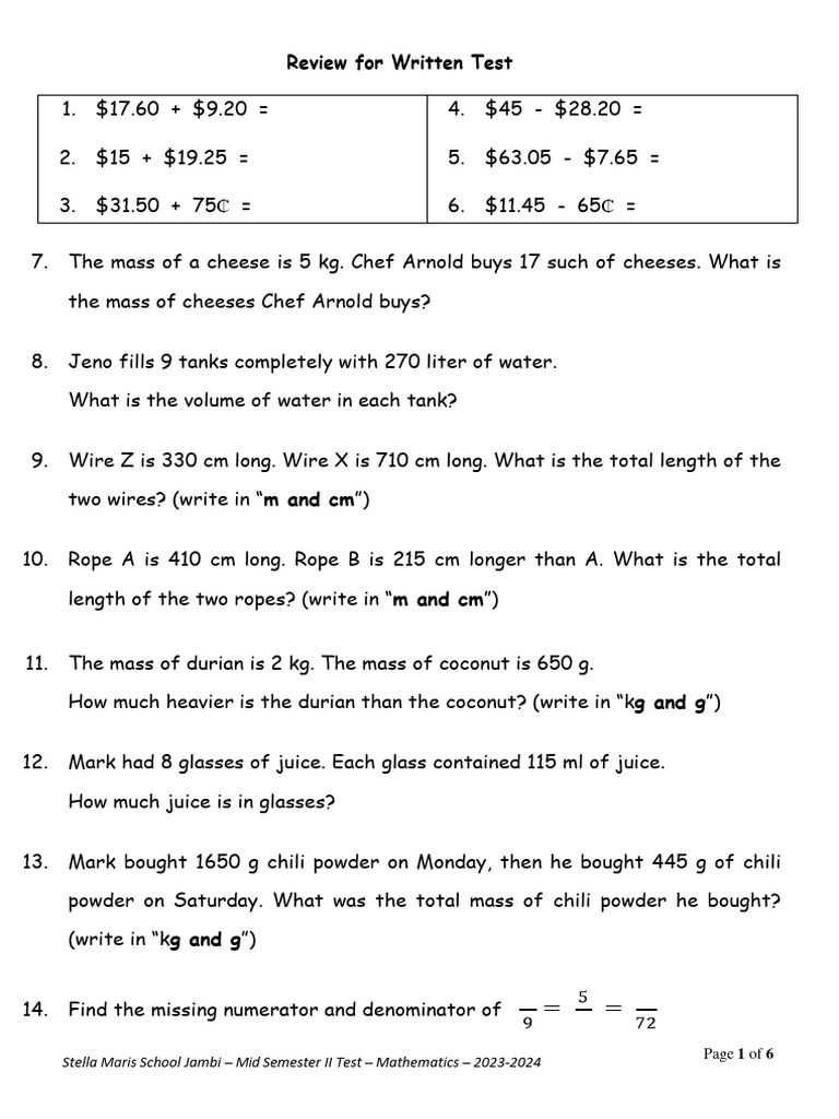 Kisi Kisi Written Test | PDF | Cooking | Foods