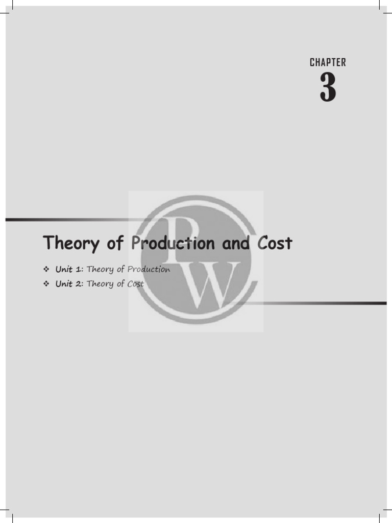 Theory of Production and Cost Chapter | PDF | Production Function | Capital (Economics)