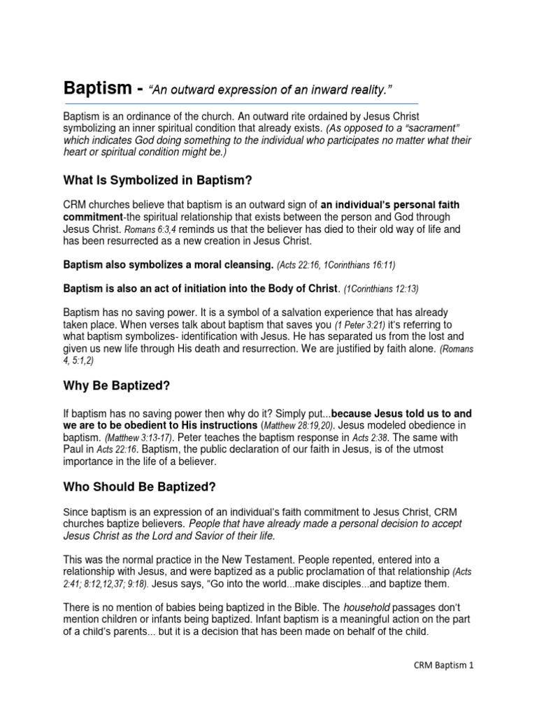 Baptism | PDF | Baptism | Sacraments