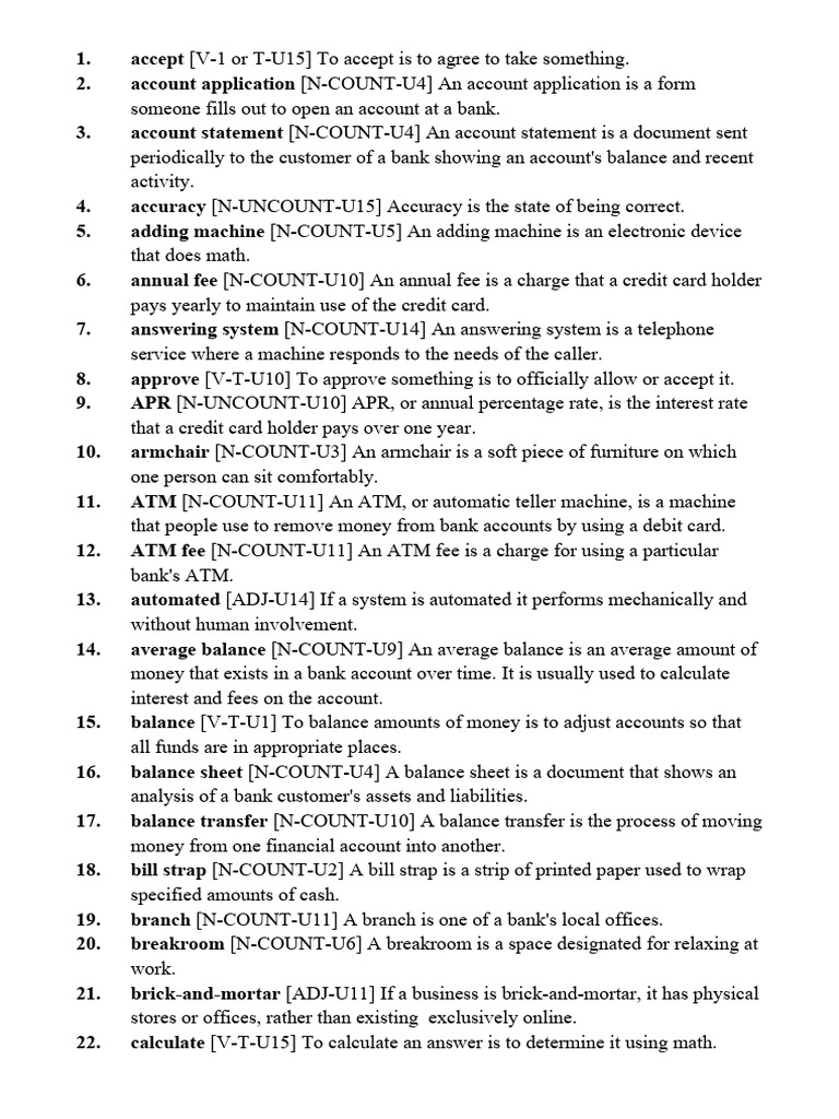 BANKING - Glossary Book 1 | PDF | Credit Card | Cheque BANKING - Glossary Book 1 | PDF | Credit Card | Cheque