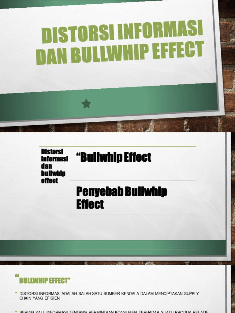 Distorsi Informasi dan Bullwhip Effect | PDF | Hukum