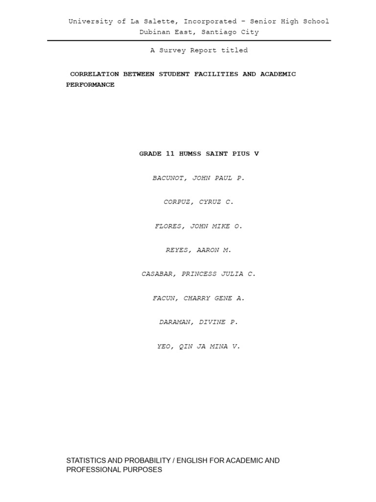 1. DRAFT Survey Report Relationship | PDF | Sampling (Statistics) | Statistics