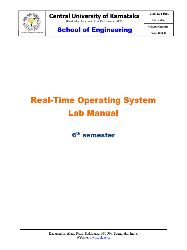 Rtos Lab Manual | PDF | Computer Data Storage | Scheduling (Computing)