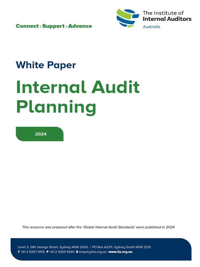 IIA Whitepaper - Internal Audit Planning | PDF | Internal Audit | Audit