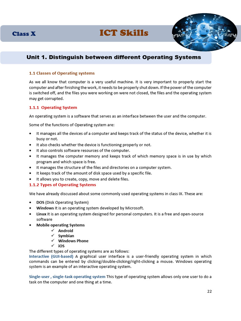 ICT Skills - One Shot | PDF | Operating System | Computer Virus