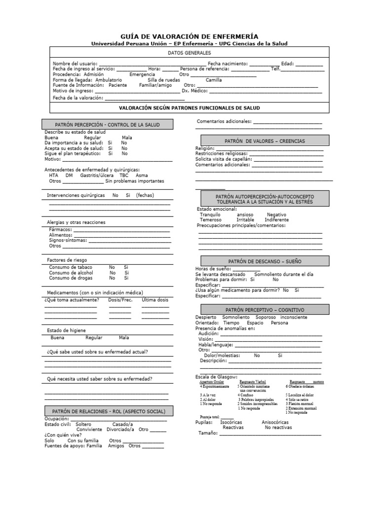 Guía de Valoración | PDF | Enfermedades y trastornos | Especialidades Medicas