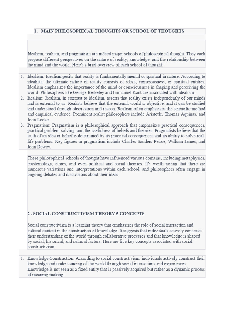 Foundation of Education Notes-1 | PDF | Idealism | Pragmatism