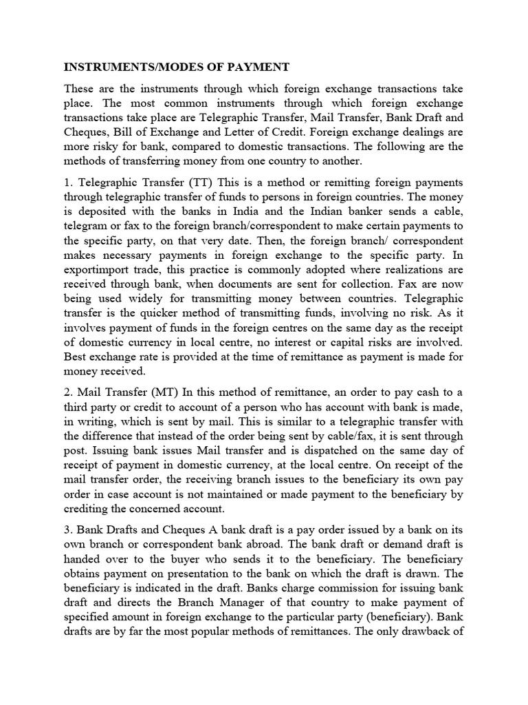 Modes of Payment | Download Free PDF | Banks | Payments