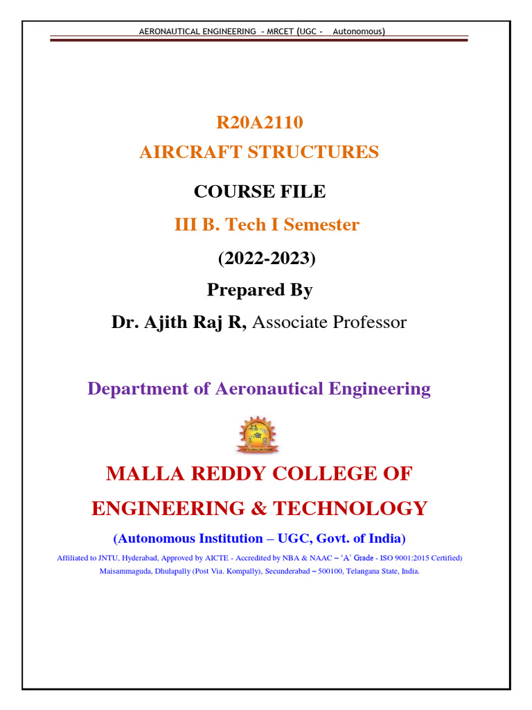 Aircraft Structures | PDF | Engineering | Beam (Structure)