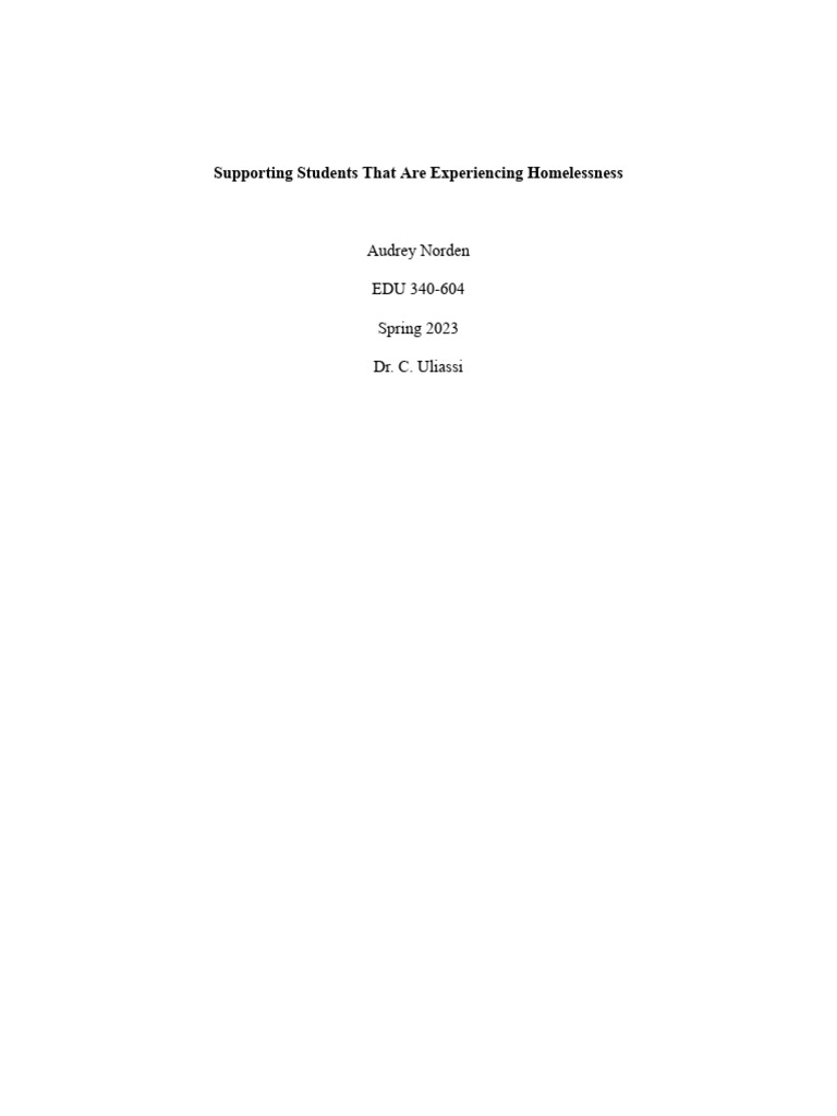 Advocacy Paper | Download Free PDF | Homelessness | Teachers