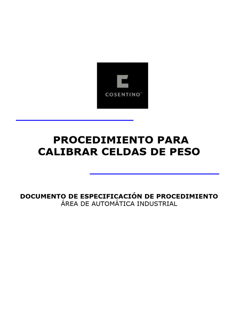 PROCEDIMIENTO PARA CALIBRAR CELDAS DE PESO - Gefran 2400 | PDF | Electricidad | Metrología