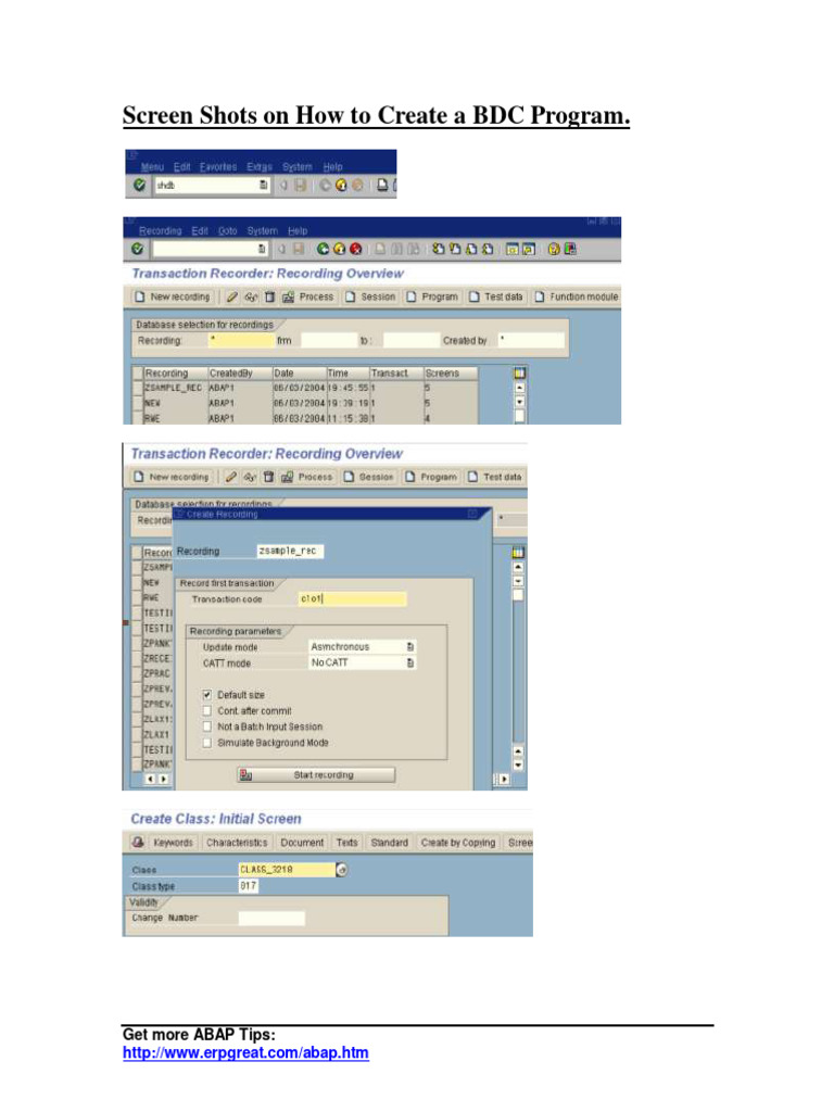 Others - SAP BDC Recording | PDF