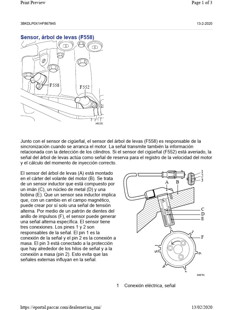 Sesnor de Arbol de Levas F558 | PDF | Inductor | Electrónica