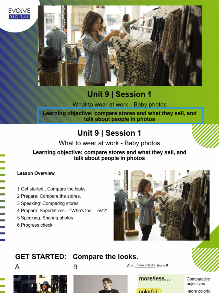 Unit 9 - Session 1: What To Wear at Work - Baby Photos | PDF | Career ...