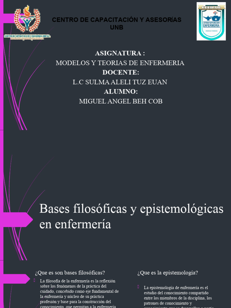 Bases Filosoficos y Epistemologicos en Enfermeria - 103915 | PDF ...