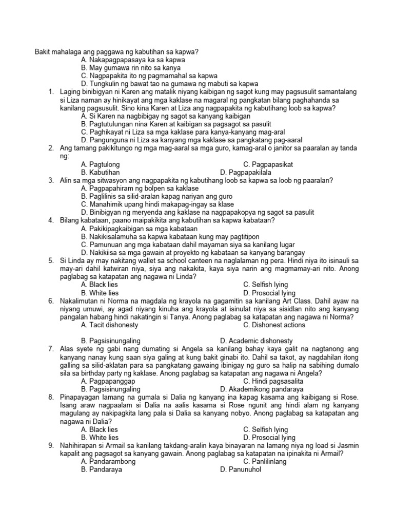ESP-8-4th-Quarter-Exam | PDF