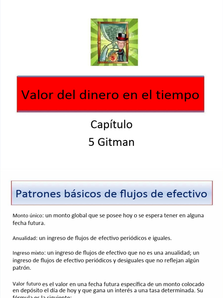 PDF Valor Del Dinero en El Tiempo Cap 5 | PDF | Valor temporal del dinero | Servicios financieros