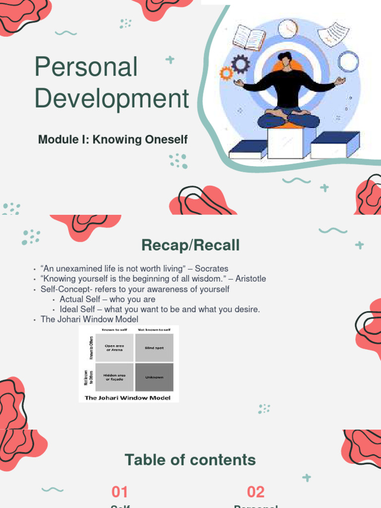 Personal Development Module I 2 | PDF | Experience | Self