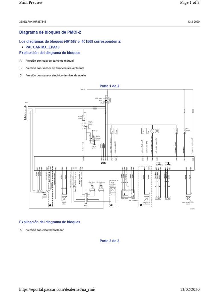 Diagrama de Bloques de PMCI-2 | PDF | Partes de vehículo | Motores
