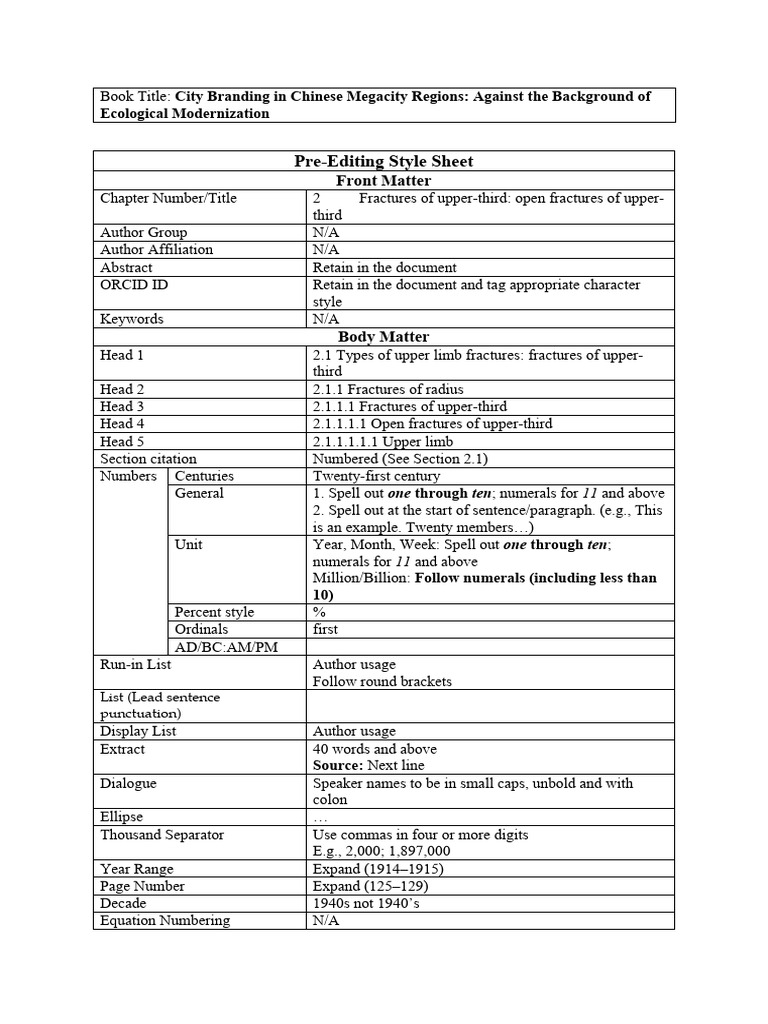 Stylesheet For Sample 1 | PDF | Citation | Orthography