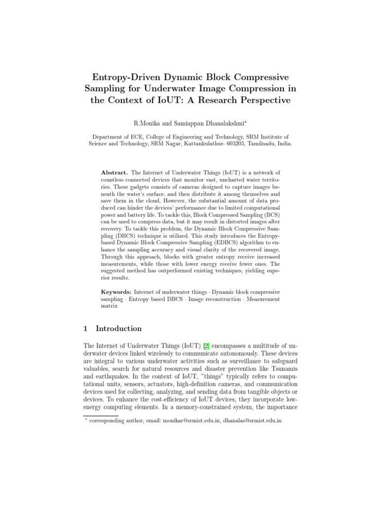 R.monika - Springer Book Chapter | PDF | Data Compression | Time Complexity
