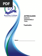 Afrikaans Grade 12 Study Guide | PDF | Verb | Grammatical Tense