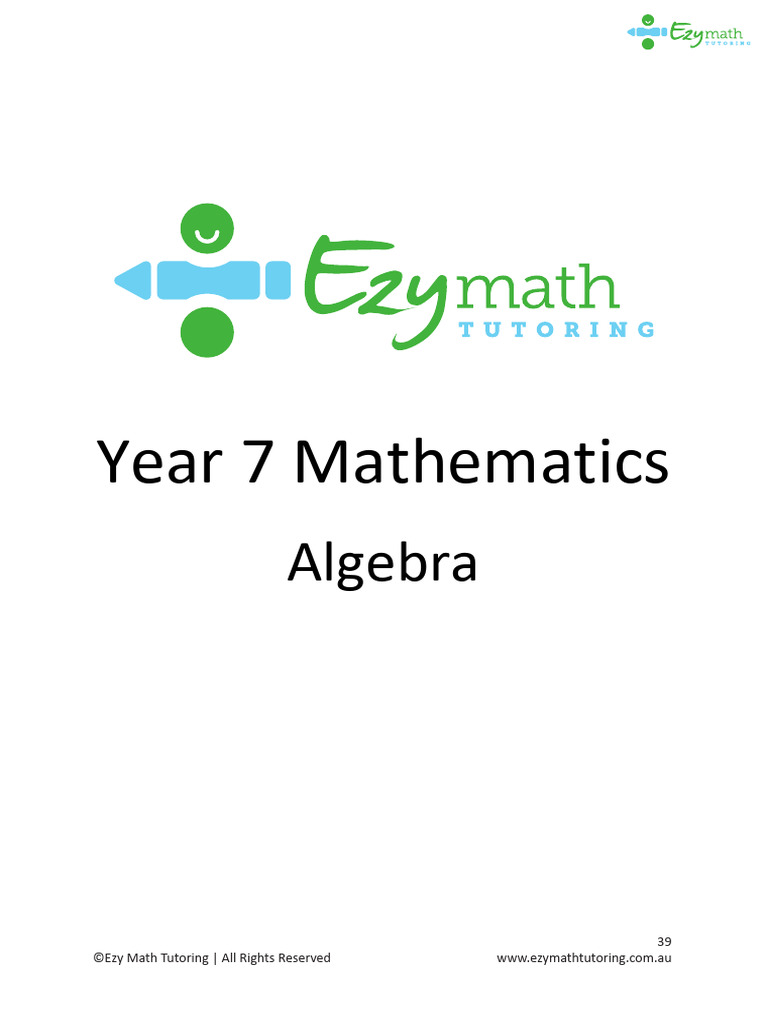 Year 7 Algebra Exercises | PDF | Numbers | Shape
