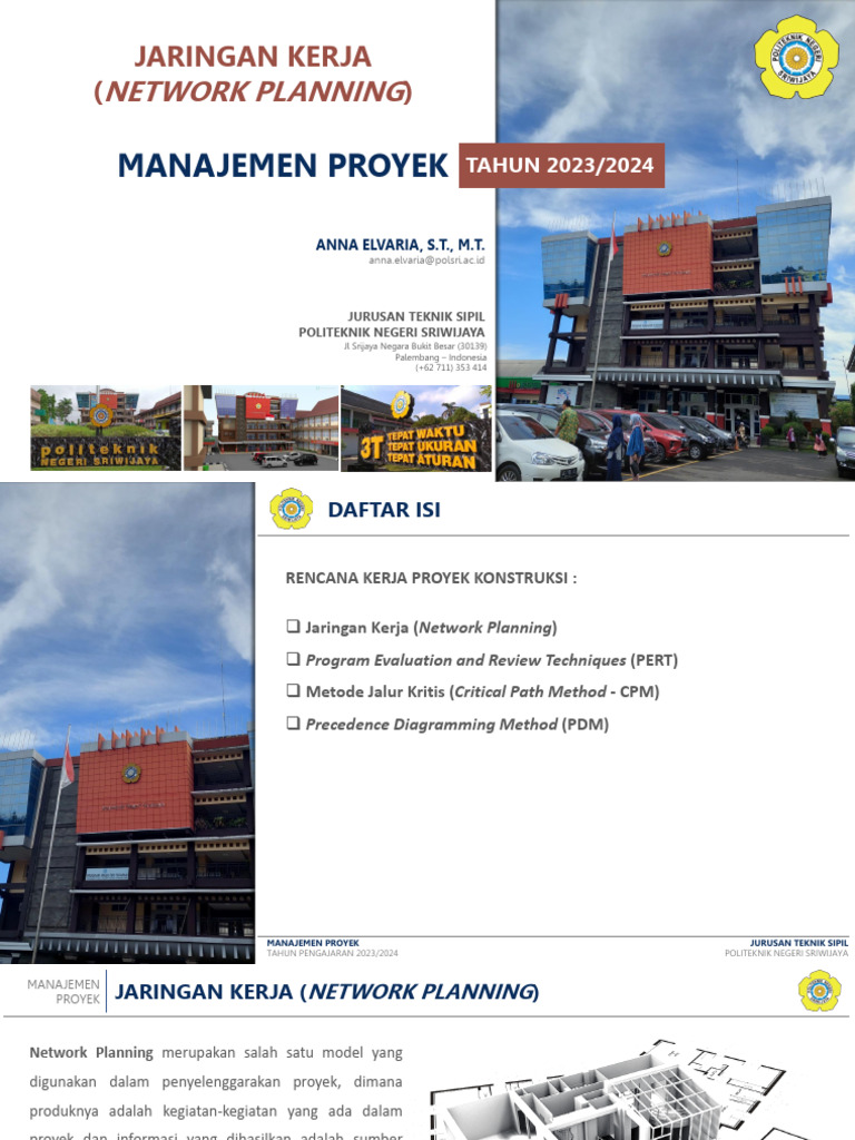 Jaringan Kerja (Network Planning) - Manajemen Proyek - Anna Elvaria, S ...
