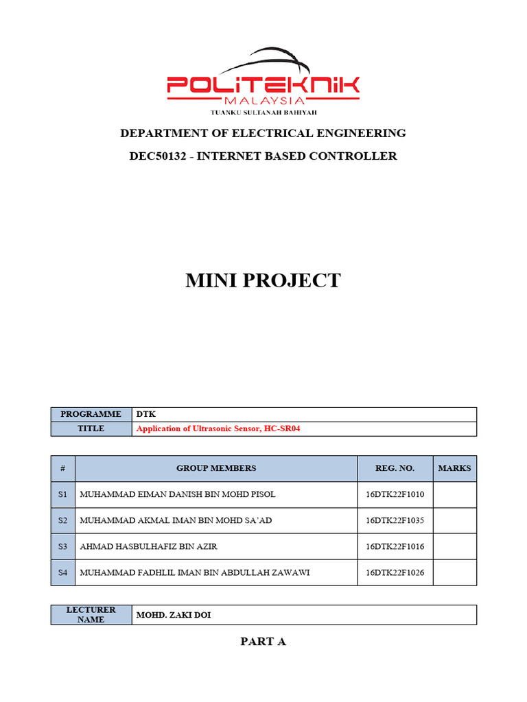 DEC50132 - Mini Project - Report Template v2 1 | PDF | Computing