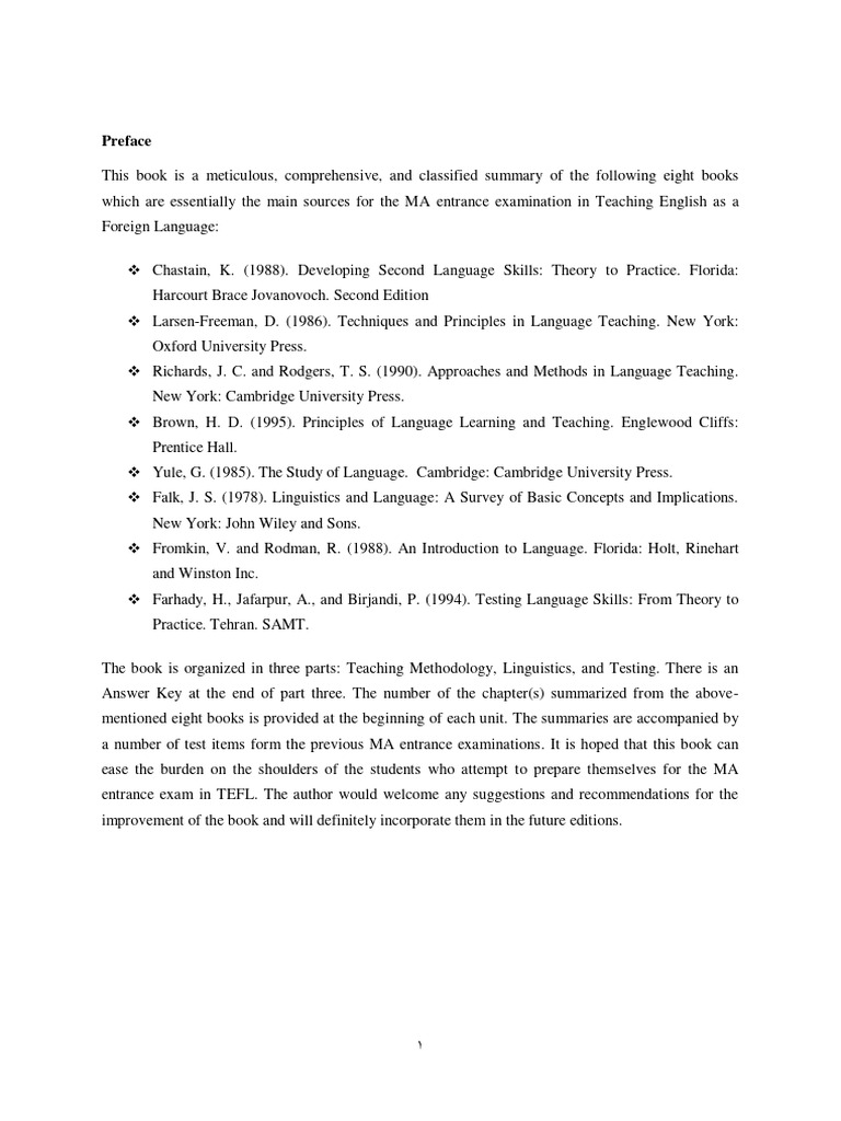 A Summary of Teaching | PDF | Second Language | Learning