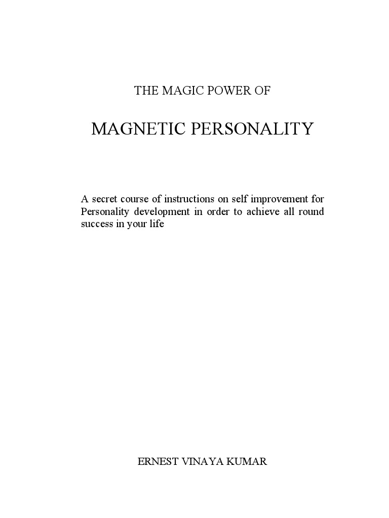 The Magic Power of Magnetic Personaliyt-A Preview | PDF | Extraversion ...