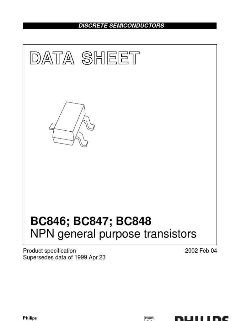 Data Sheet: BC846 BC847 BC848 | Download Free PDF | Bipolar Junction ...