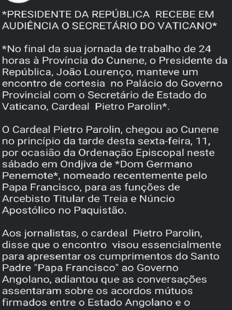 Governo Do Cunene Facebook | PDF