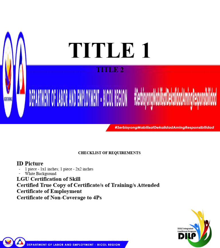 DOLE Powerpoint Template | PDF