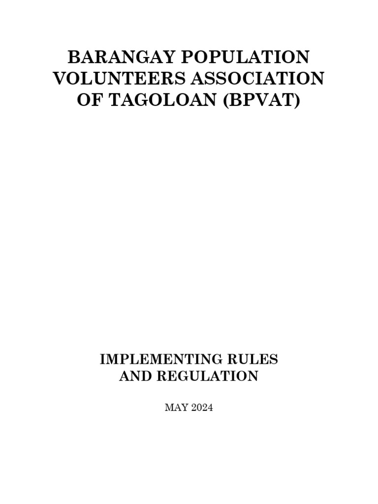 BPVAT Implementing Rules and Regulations | PDF | Family Planning ...